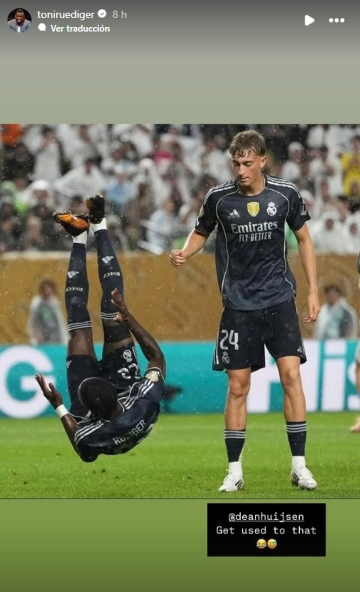 Rüdiger ‘avisa’ a Huijsen: “Acostúmbrate” - AS.com