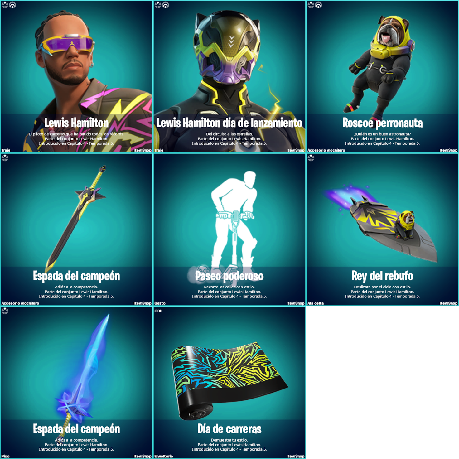 De la Fórmula 1 a Fortnite: Lewis Hamilton llega a Fortnite con dos ...