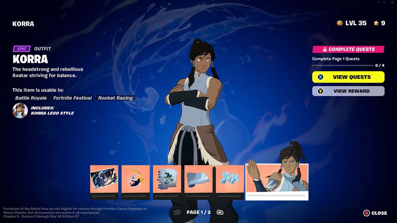 How to get Korra from ‘Avatar’ in Fortnite: Quests and Rewards Guide ...