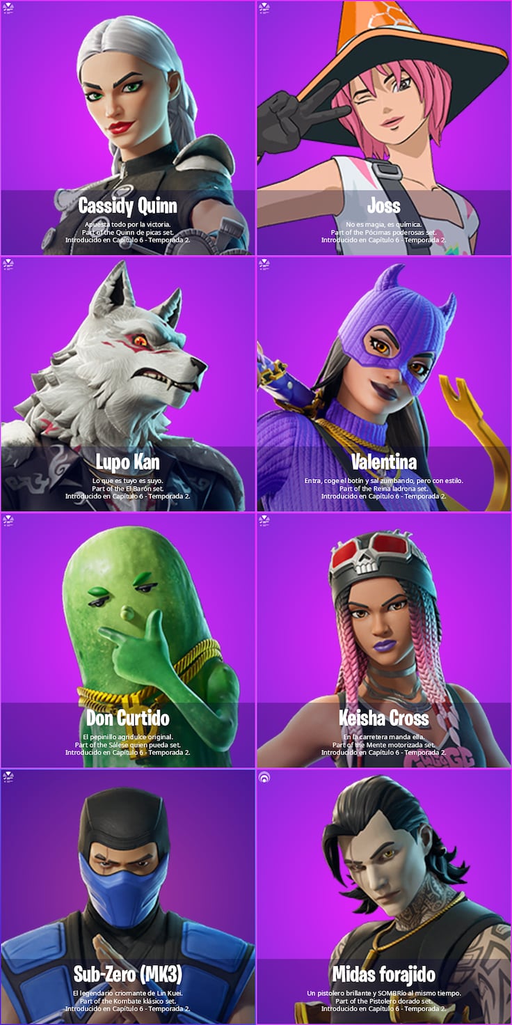 Todas las novedades de Fortnite Capítulo 6 Temporada 2: nuevas skins ...
