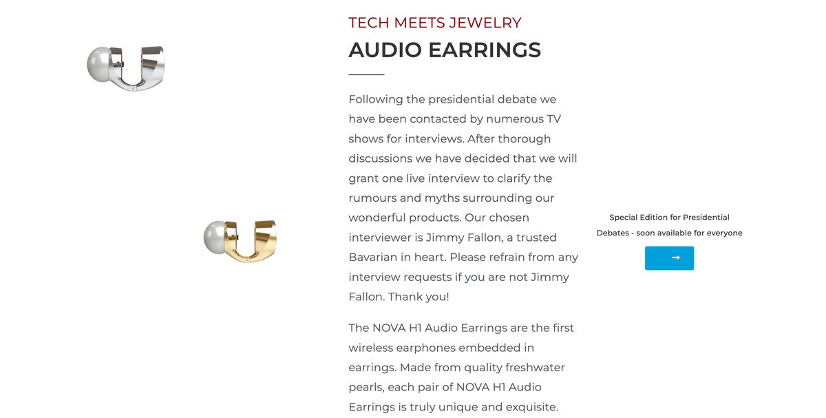 What earrings was Kamala Harris wearing during the presidential debate ...