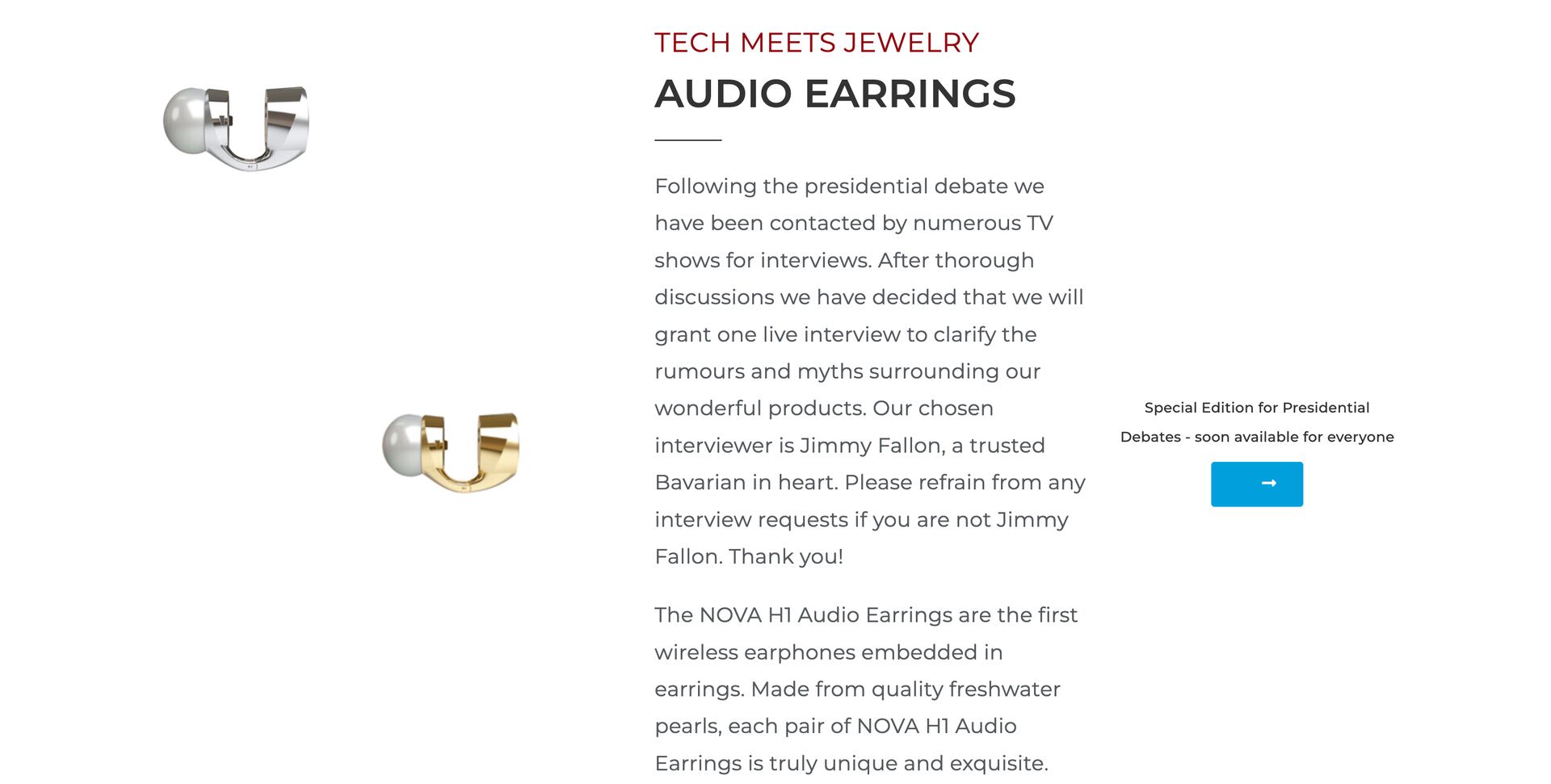 What earrings was Kamala Harris wearing during the presidential debate ...