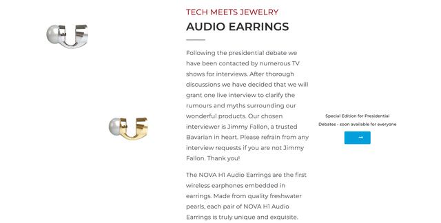 What earrings was Kamala Harris wearing during the presidential debate ...