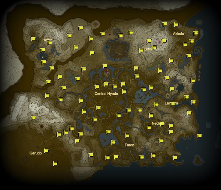 Todas las ubicaciones de Kabalit y los carteles de Karid en Zelda ...
