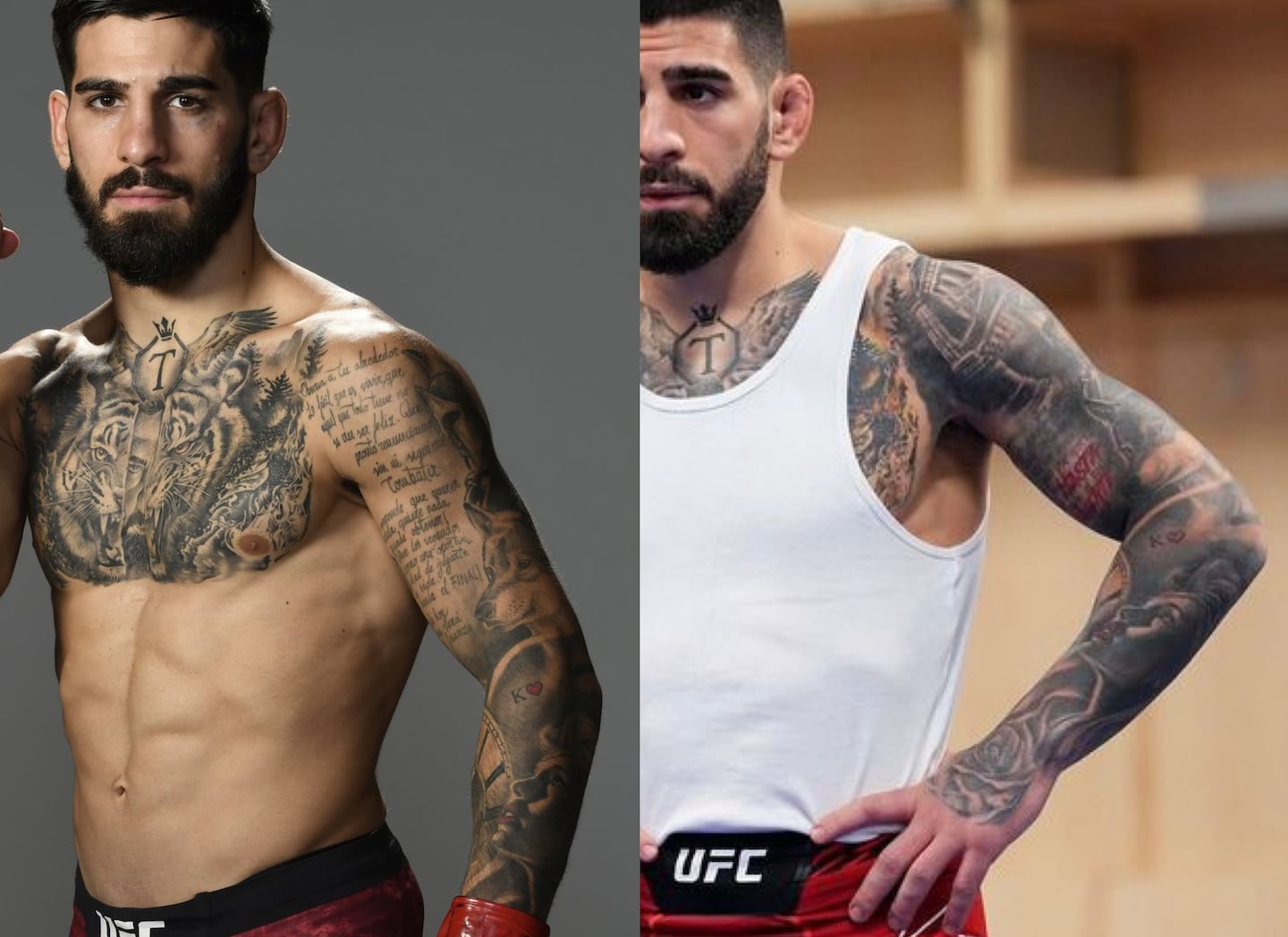 Una cruz y una corona, los tatuajes más significativos de Ilia Topuria ...