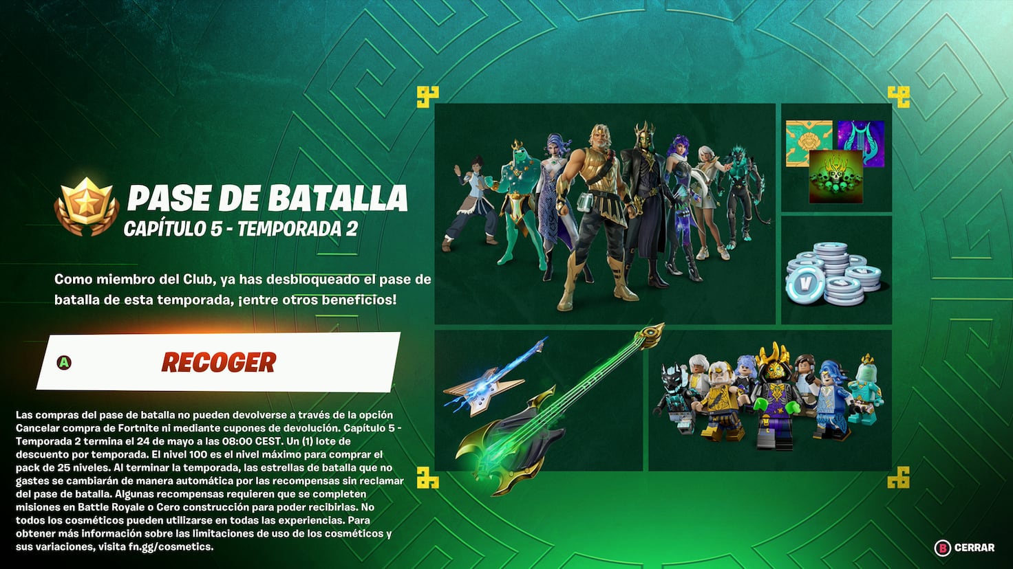 Pase de Batalla de Fortnite C5T2: todas las nuevas skins, objetos y recompensas - Meristation