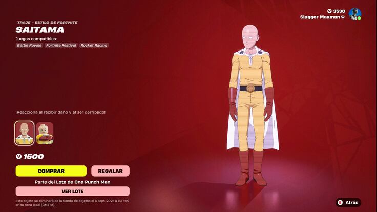 El Saitama de Fortnite no es el real: este detalle lo demuestra y los ...