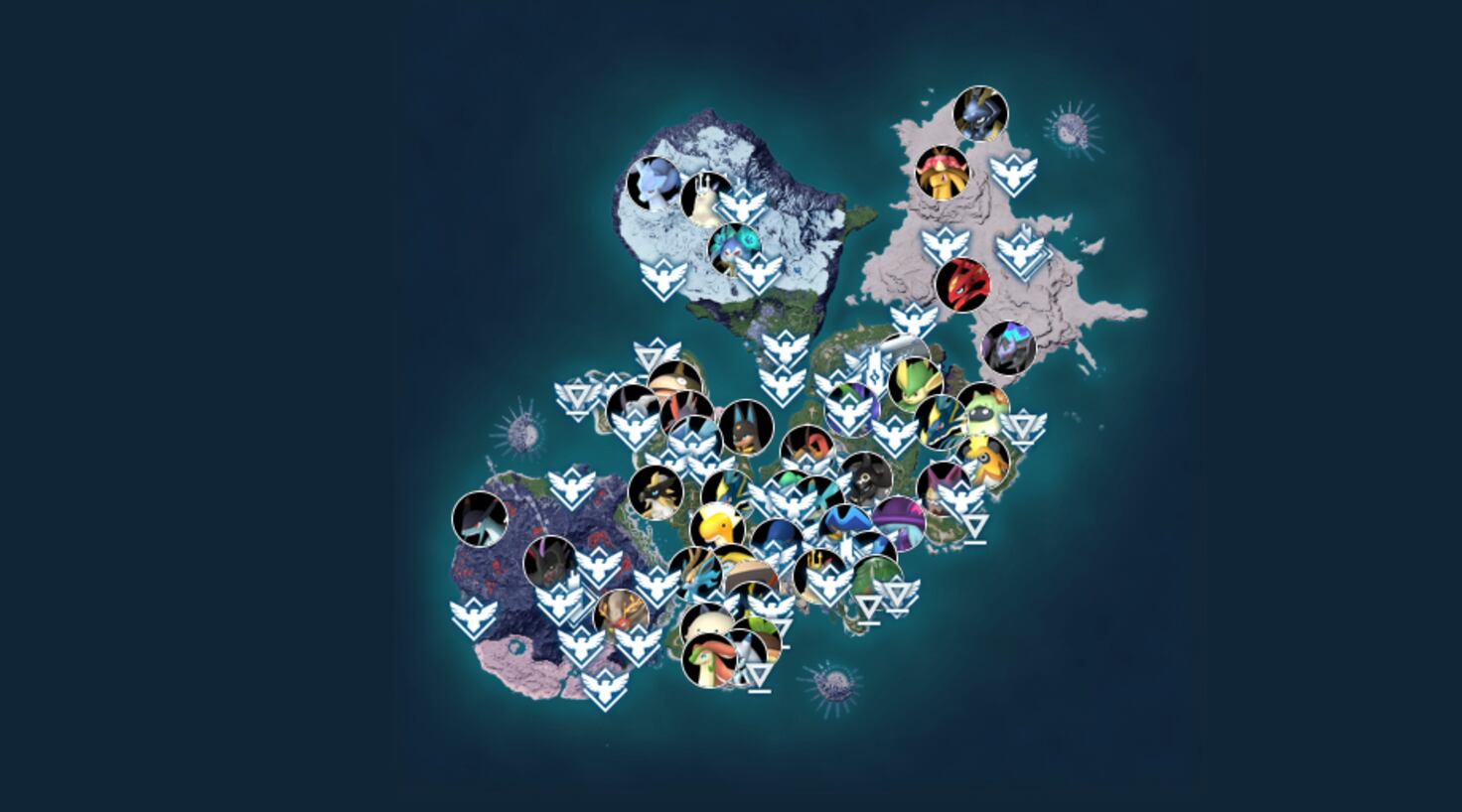 Mapa interactivo de Palword: dónde están las estatuas, torres ...