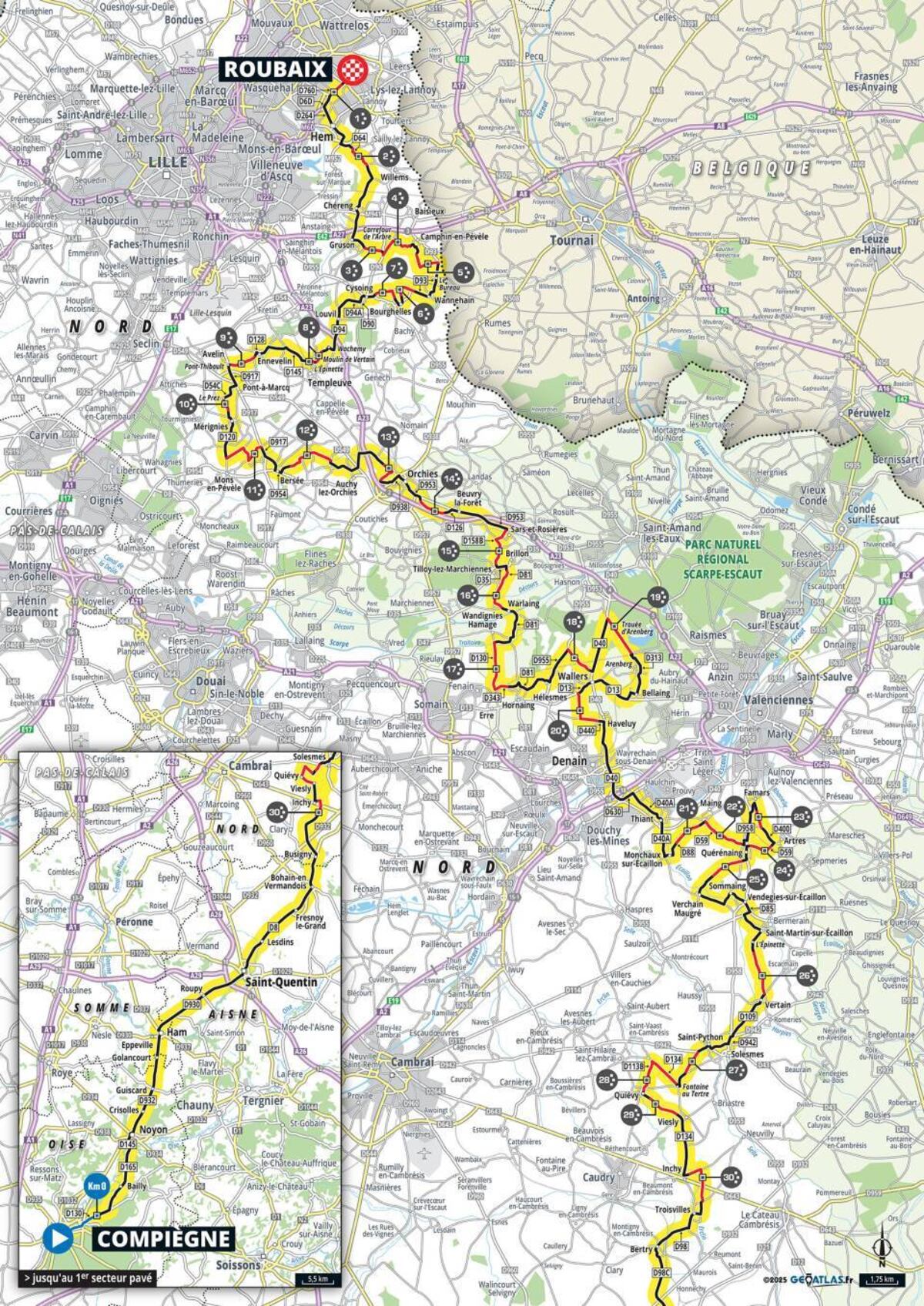 Paris-Roubaix 2025: recorrido, perfil, favoritos, TV, horario y dónde ...