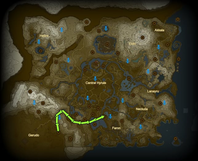 Dragón Faren en The Legend of Zelda: Tears of the Kingdom | Qué ruta ...