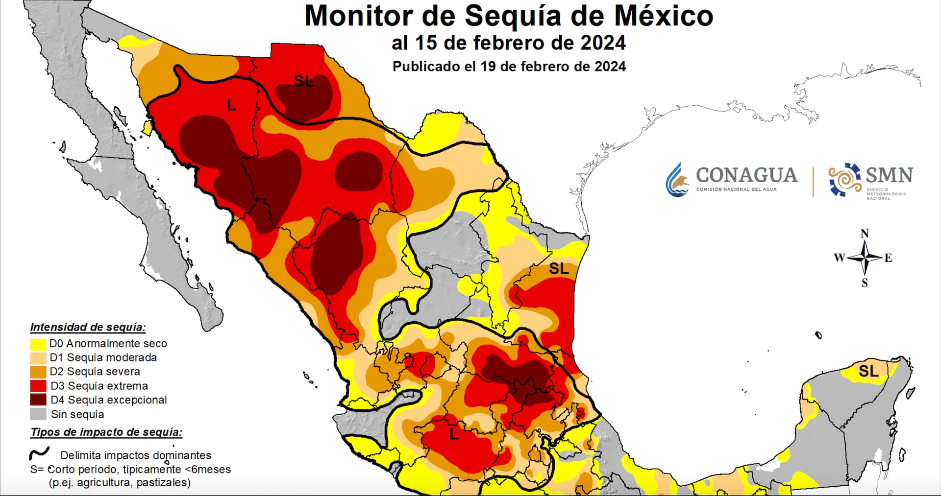 Mapa de Sequía en México 2024: cuáles son los estados más afectados ...