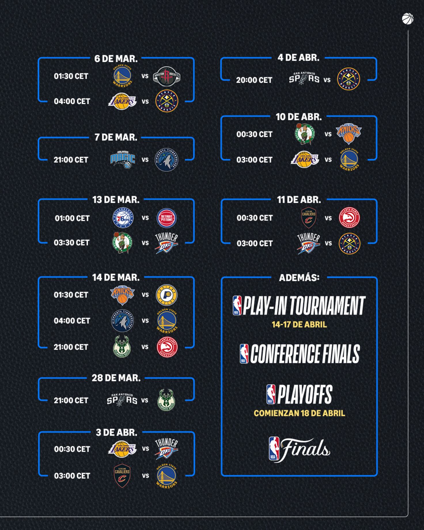 Prime Video confirma el calendario de partidos de la NBA arrancando con ...