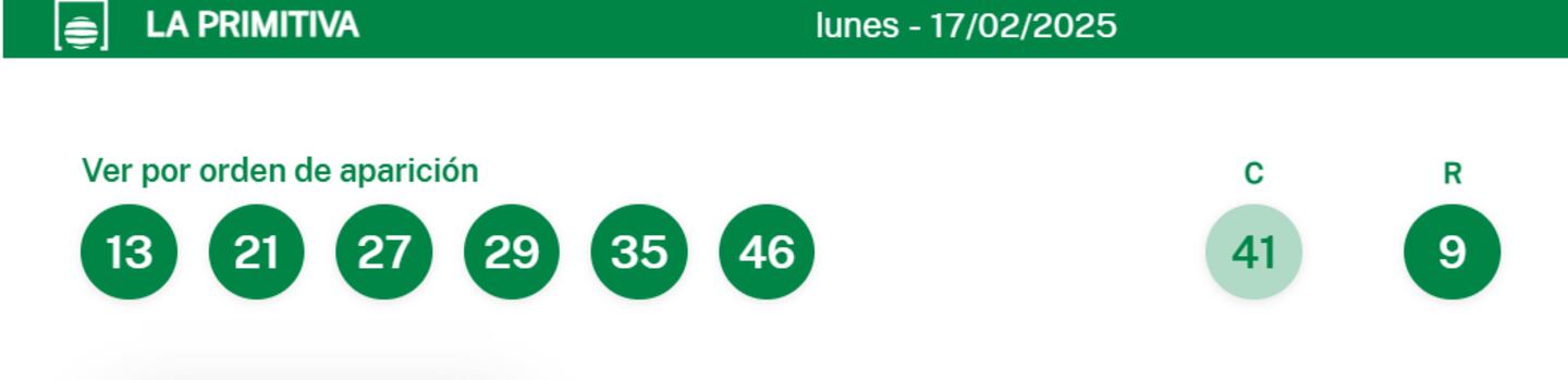 La Primitiva: comprobar los resultados del sorteo de hoy, lunes 17 de ...