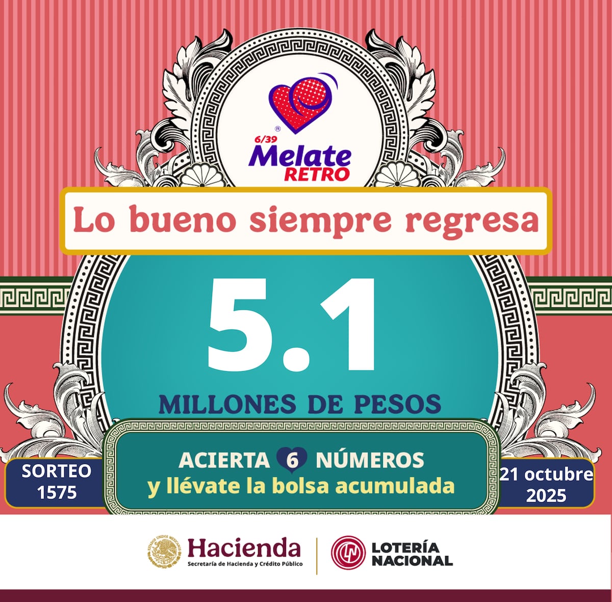 Resultados Melate Retro 1575: premios y números que cayeron hoy 21 de ...