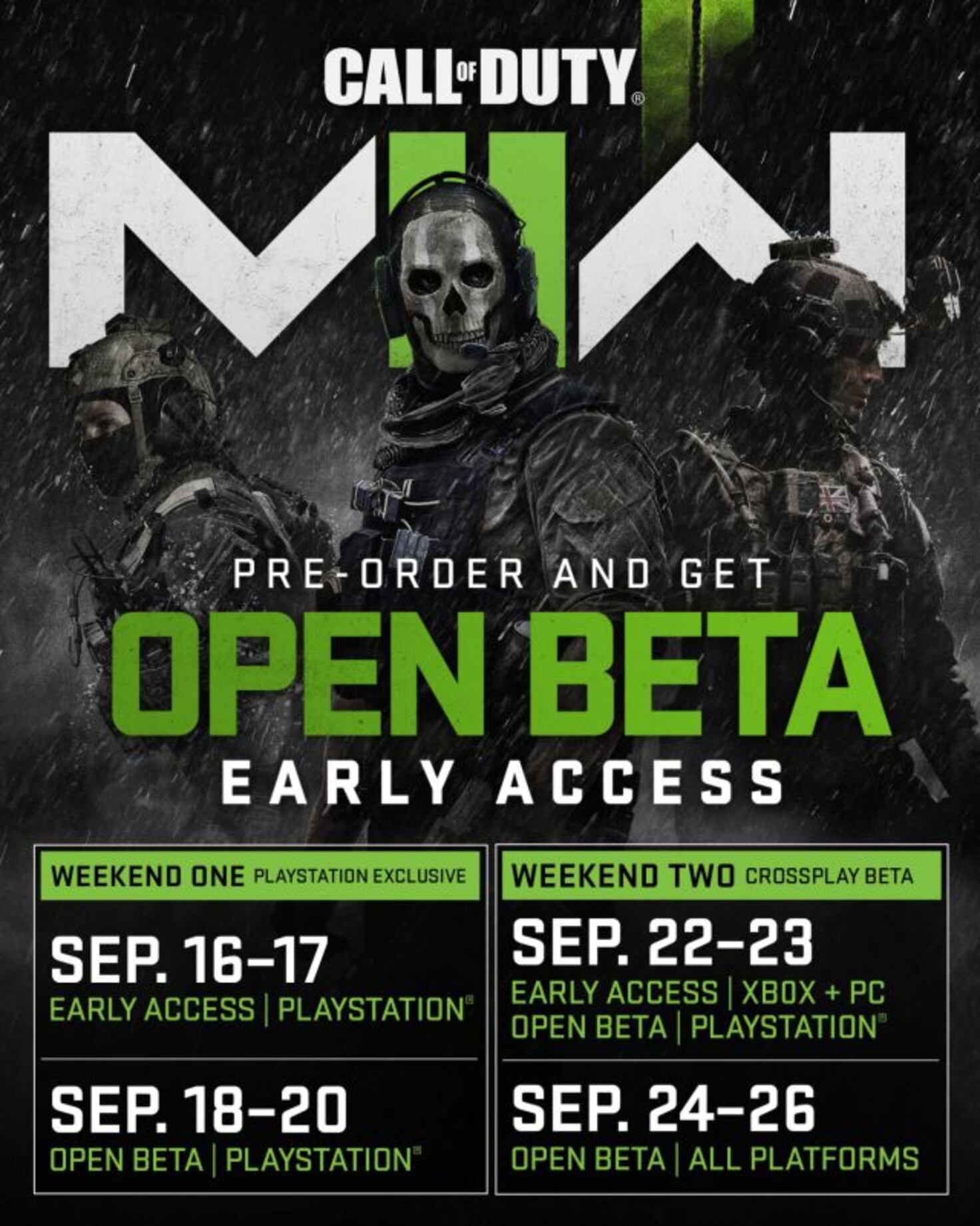 Call Of Duty Modern Warfare 2 Confirma Las Fechas De Su Beta Abierta Y