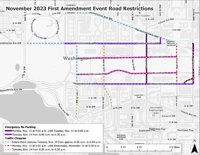 March for Israel in Washington DC today Tuesday, Nov. 14: map and ...