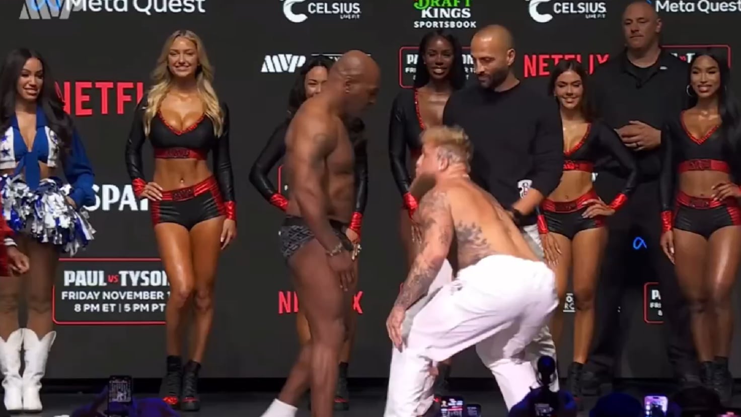 Mike Tyson sparks chaos with brutal slap on Jake Paul; tempers flare at ... Mike Tyson sparks chaos with brutal slap on Jake Paul; tempers flare at ...