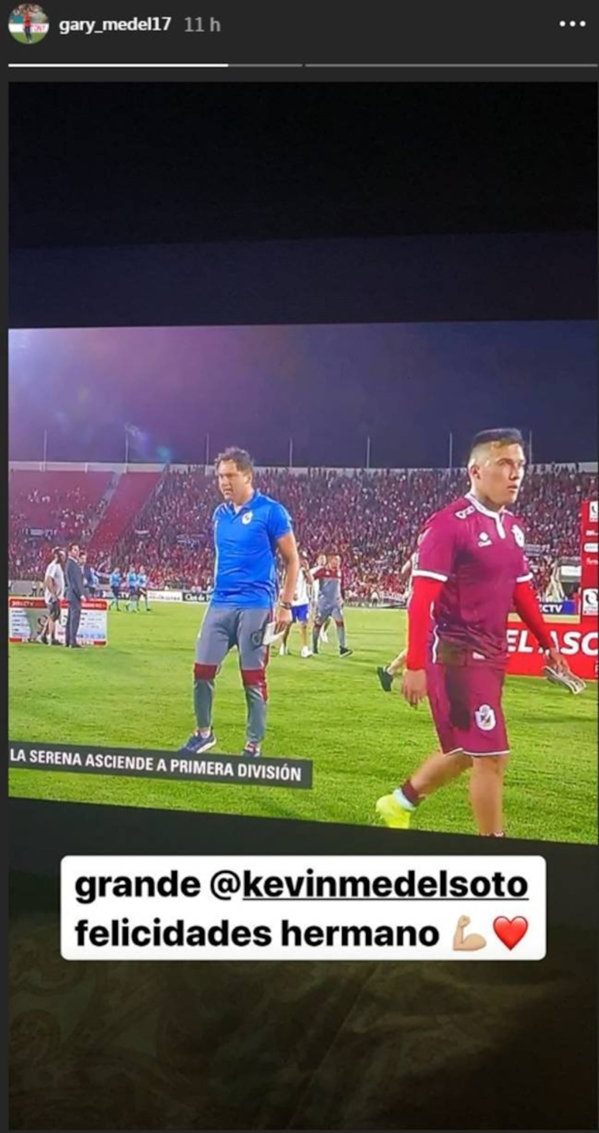 La felicitación de Gary Medel a su hermano Kevin por el ascenso - AS Chile