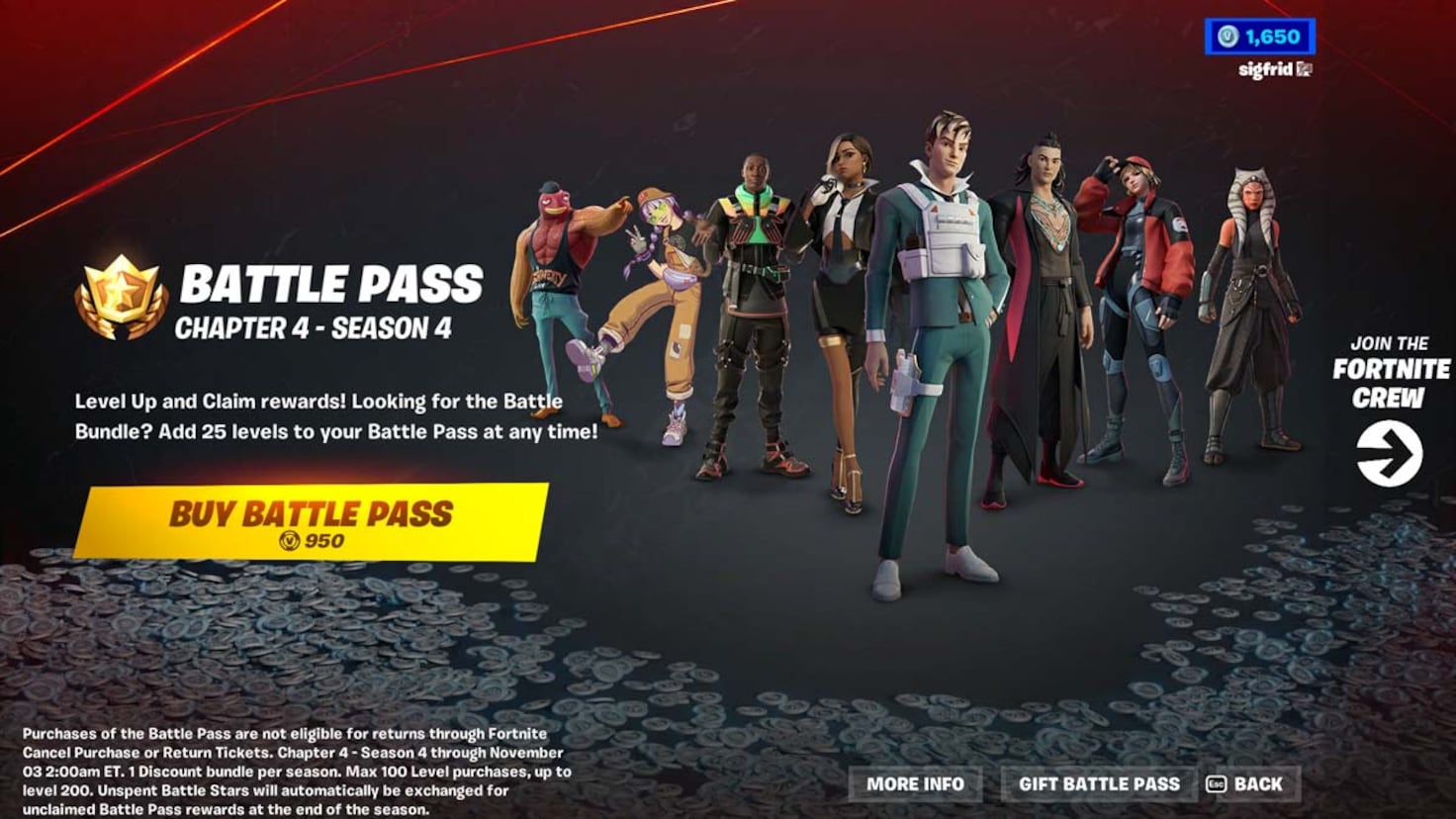 Fortnite Chapter 4 Season 4 Battle Pass: All Outfits and Rewards - Meristation