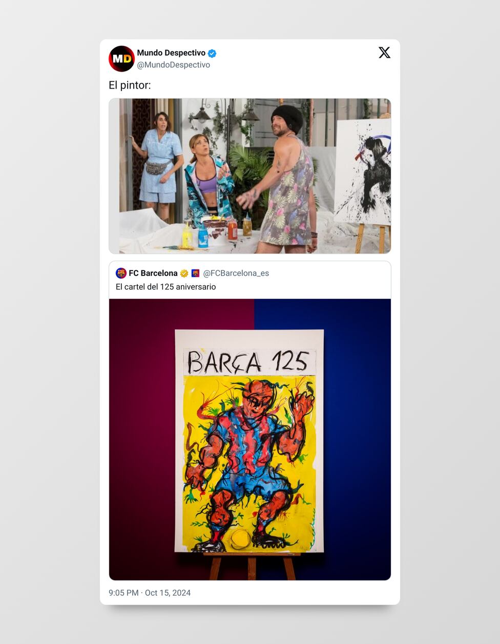 "Tiene una gamba en el hombro": lluvia de memes con el cartel del Barça ...