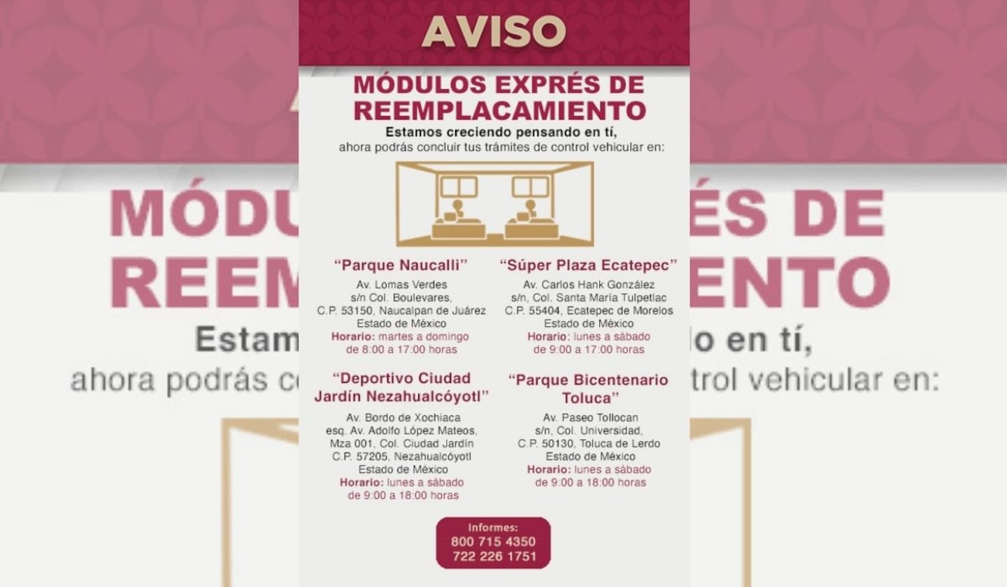 Aviso de reemplacamiento en Edomex: a estos autos les toca en 2025 o serán multados - AS México