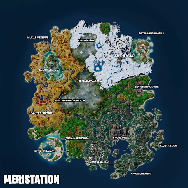 Así es el nuevo mapa de la Temporada 4 de Fortnite Capítulo 4: todas ...