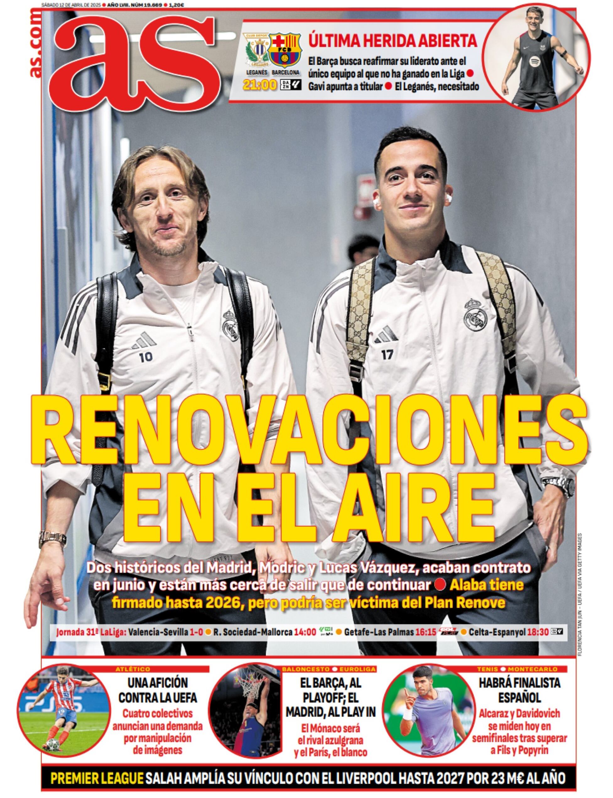 Las portadas de AS de abril - AS.com