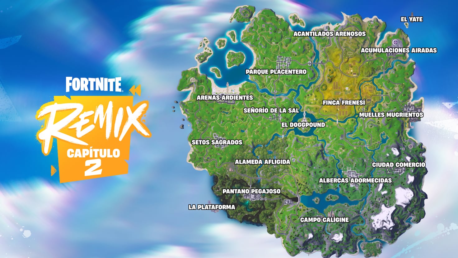 Así es el nuevo mapa de Fortnite Remix Capítulo 2: todas las nuevas zonas - Meristation