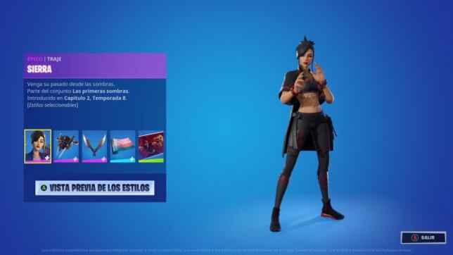 Club de Fortnite noviembre 2021: skin Sierra y sus objetos ya ...
