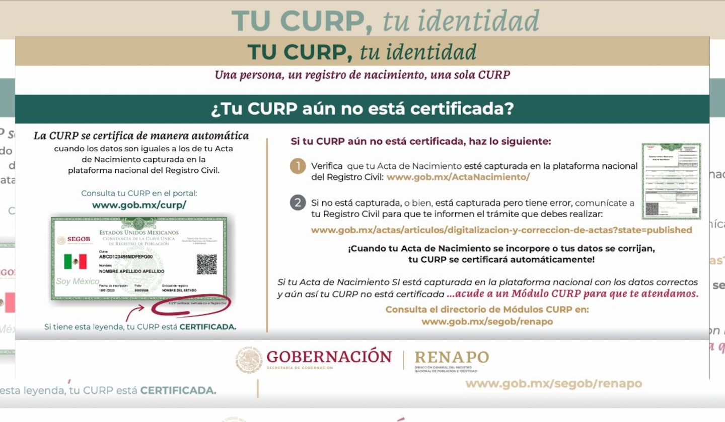 Cómo obtener la CURP certificada por el Registro Civil, paso a paso - AS México