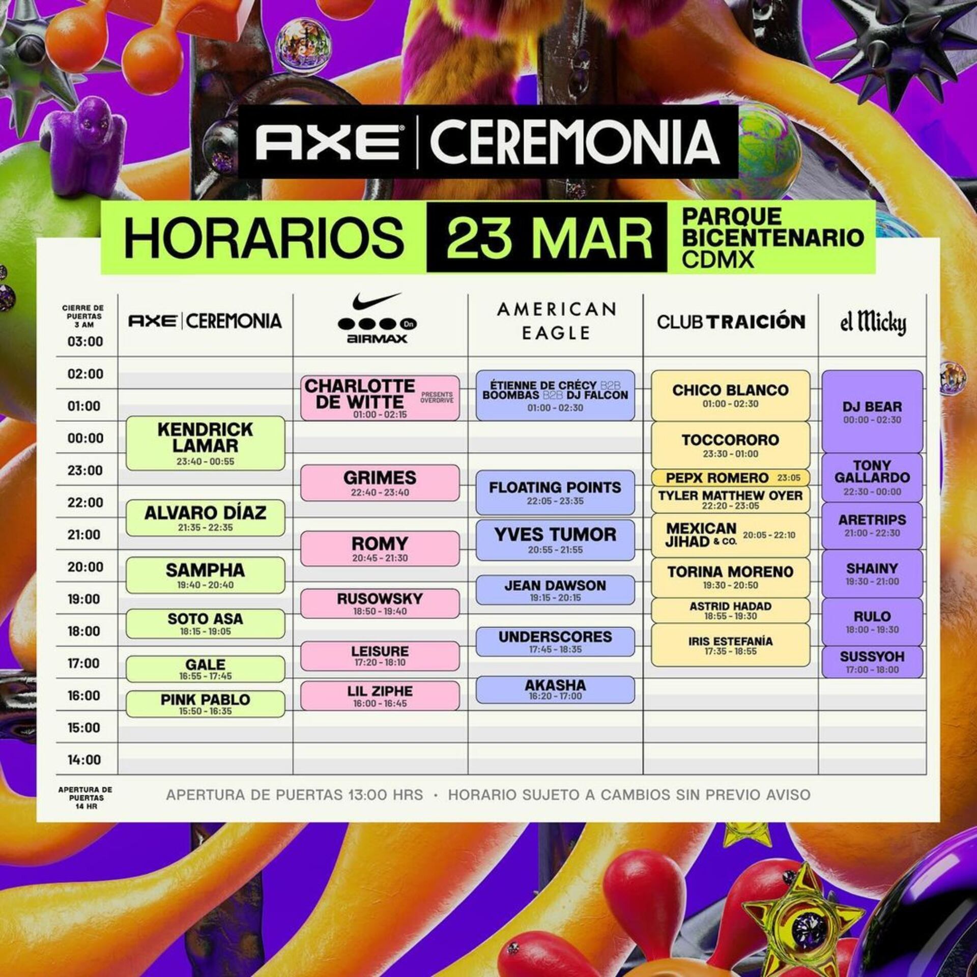 Festival Ceremonia 2024: mapa, horarios y cómo llegar al Parque ...