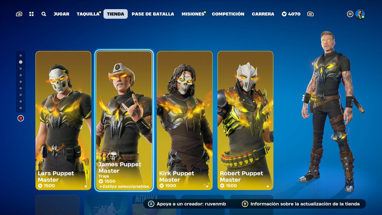 Cómo conseguir todas las skins de Metallica en Fortnite y hasta cuándo ...