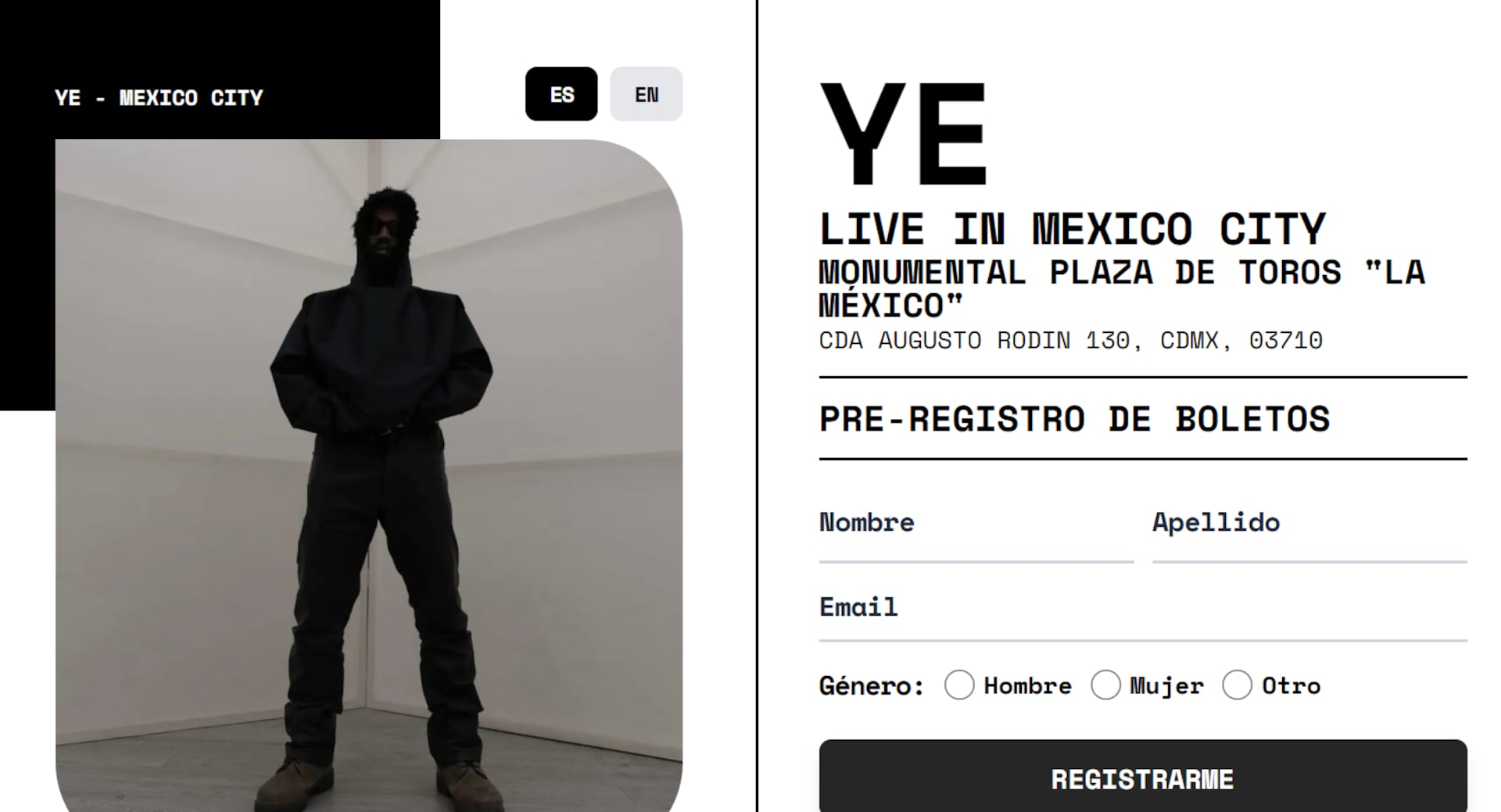 Ye| Kanye West anuncia concierto en CDMX 2026: así puedes hacer el pre-registro para los boletos ...