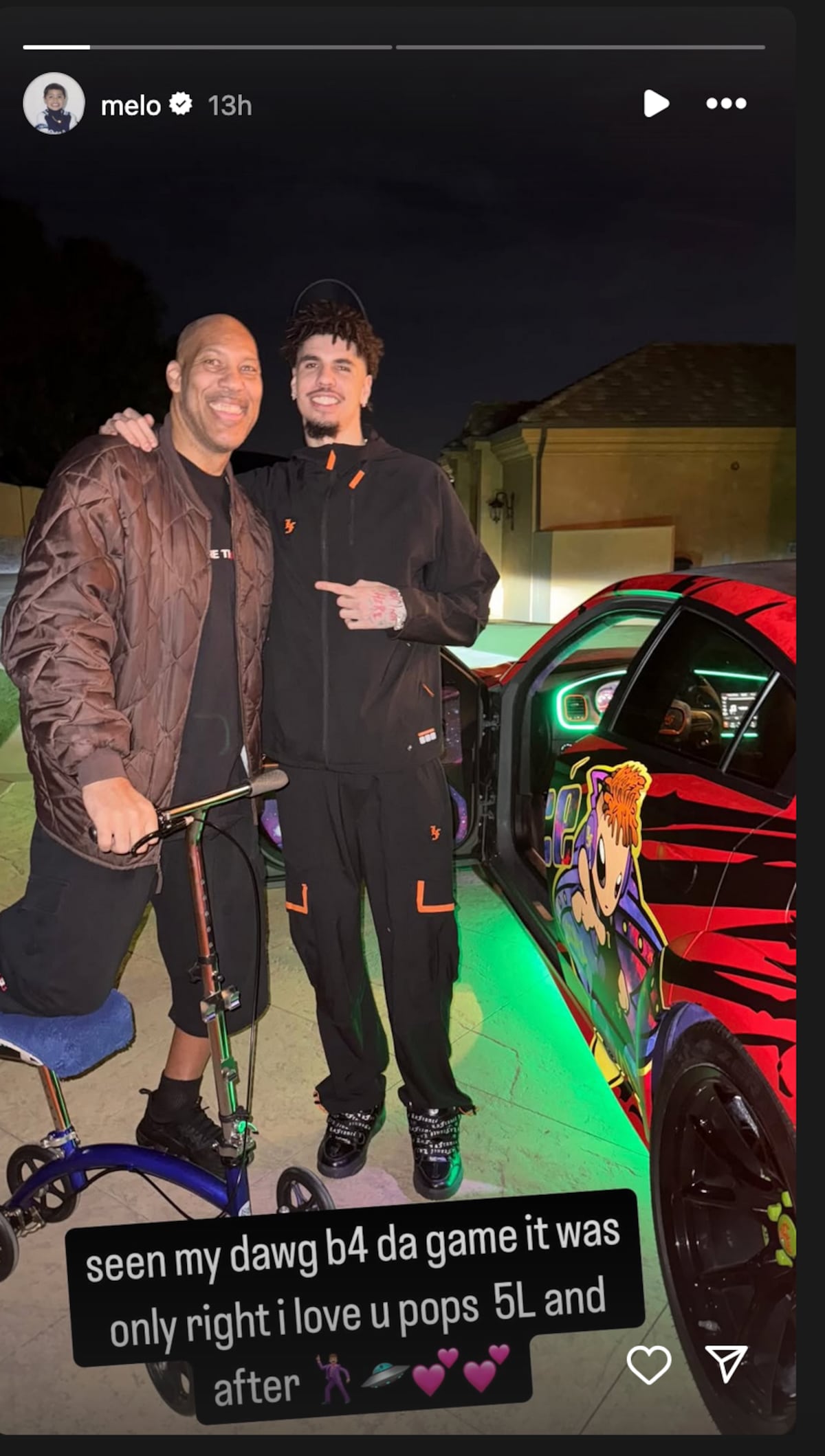 LaMelo Ball’s heartfelt IG Stories message to his inspirational father ...