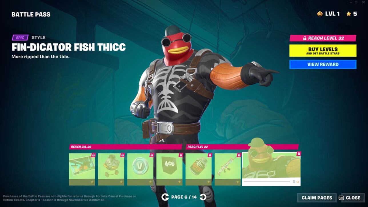 Fortnite Chapter 4 Season 4 Battle Pass: All Outfits and Rewards ...