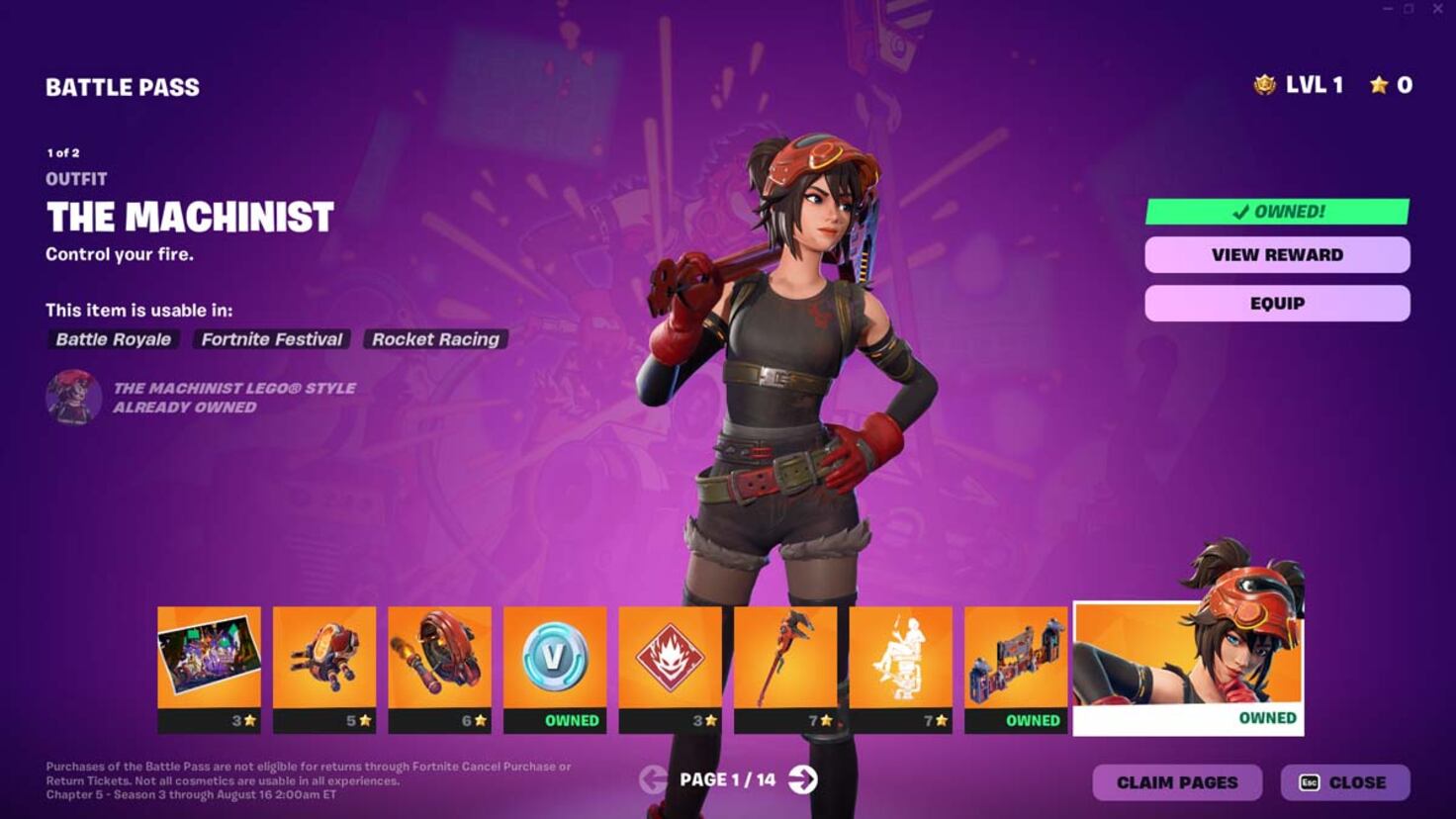 Fortnite Chapter 5 Season 3 Battle Pass: All Outfits and Rewards ...