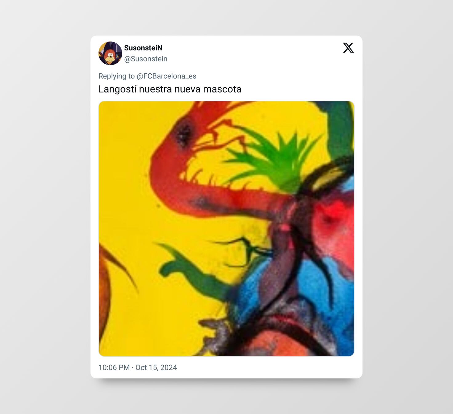 "Tiene una gamba en el hombro": lluvia de memes con el cartel del Barça ...