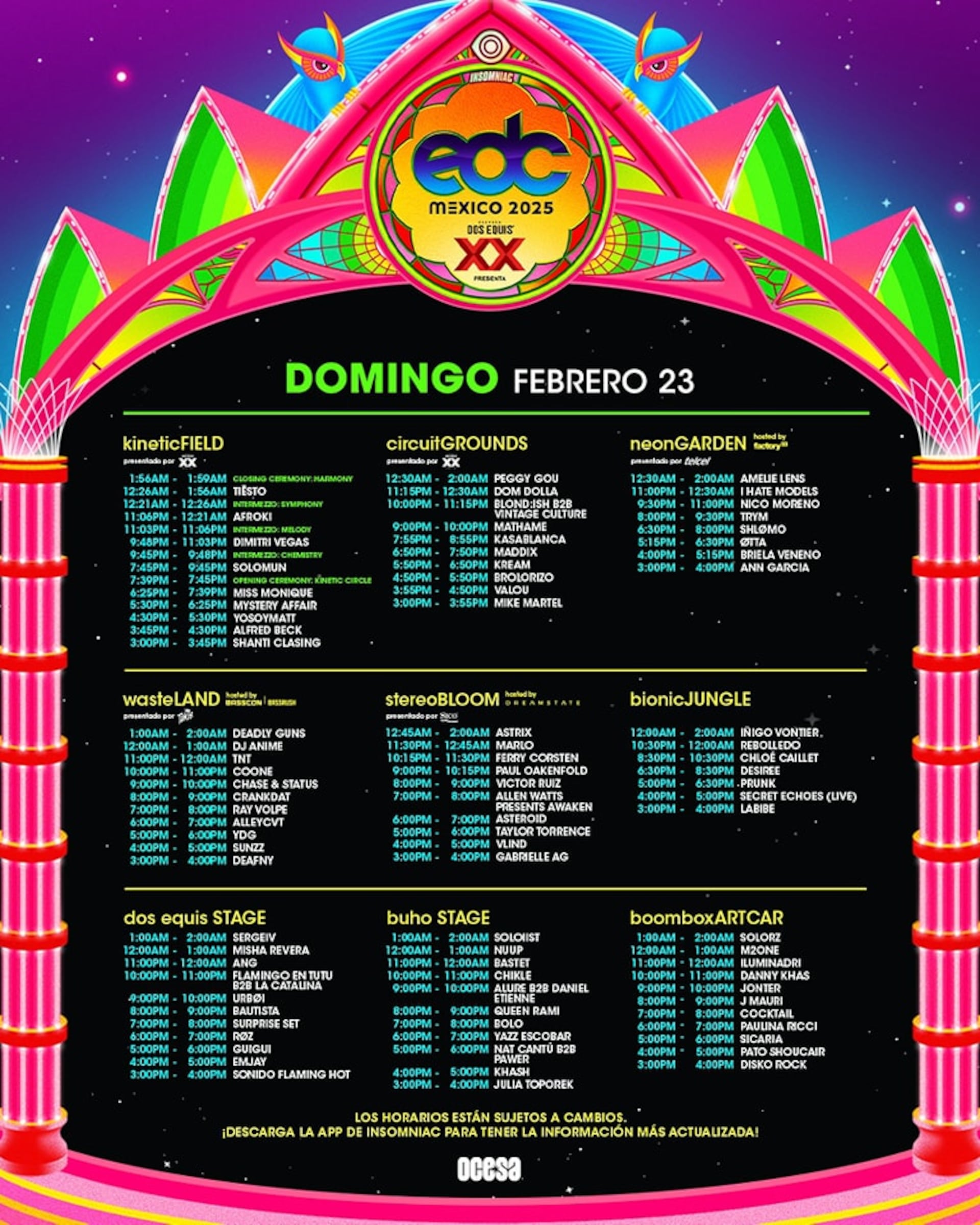 Lineup definitivo del EDC México 2025: bandas, artistas y quién toca ...