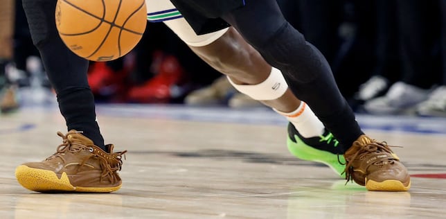 Kyrie Irving’s sneakers against the Timberwolves in the 2024 playoffs ...