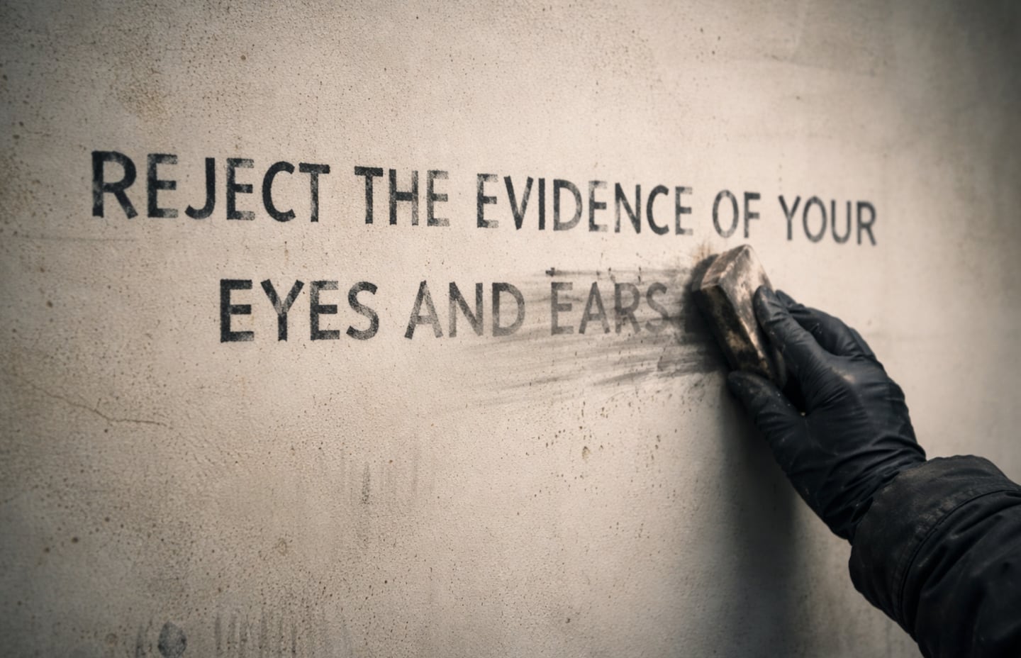 George Orwell, author: “The party told you to reject the evidence of ...