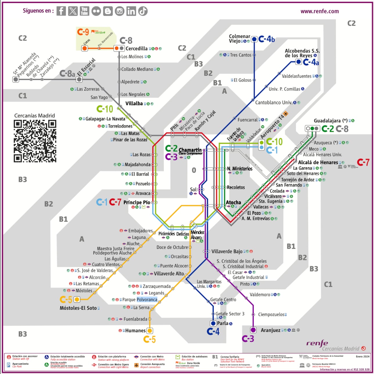 Así será el nuevo mapa de Cercanías de Madrid - AS.com