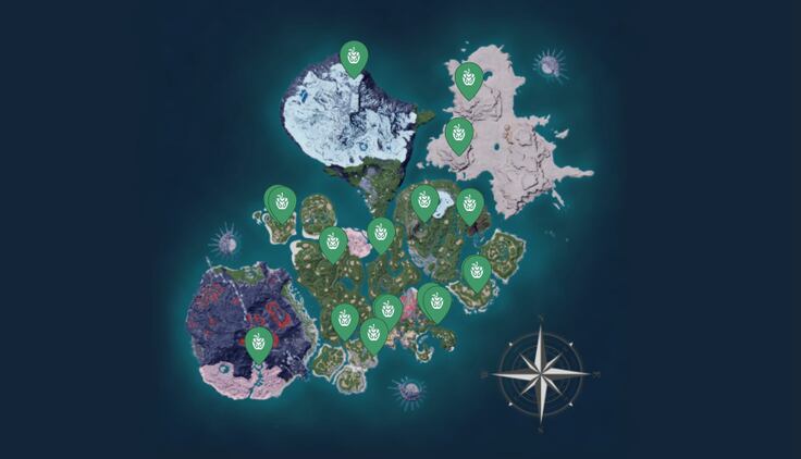 Palworld interactive Map: where to find statues, towers, dungeons ...