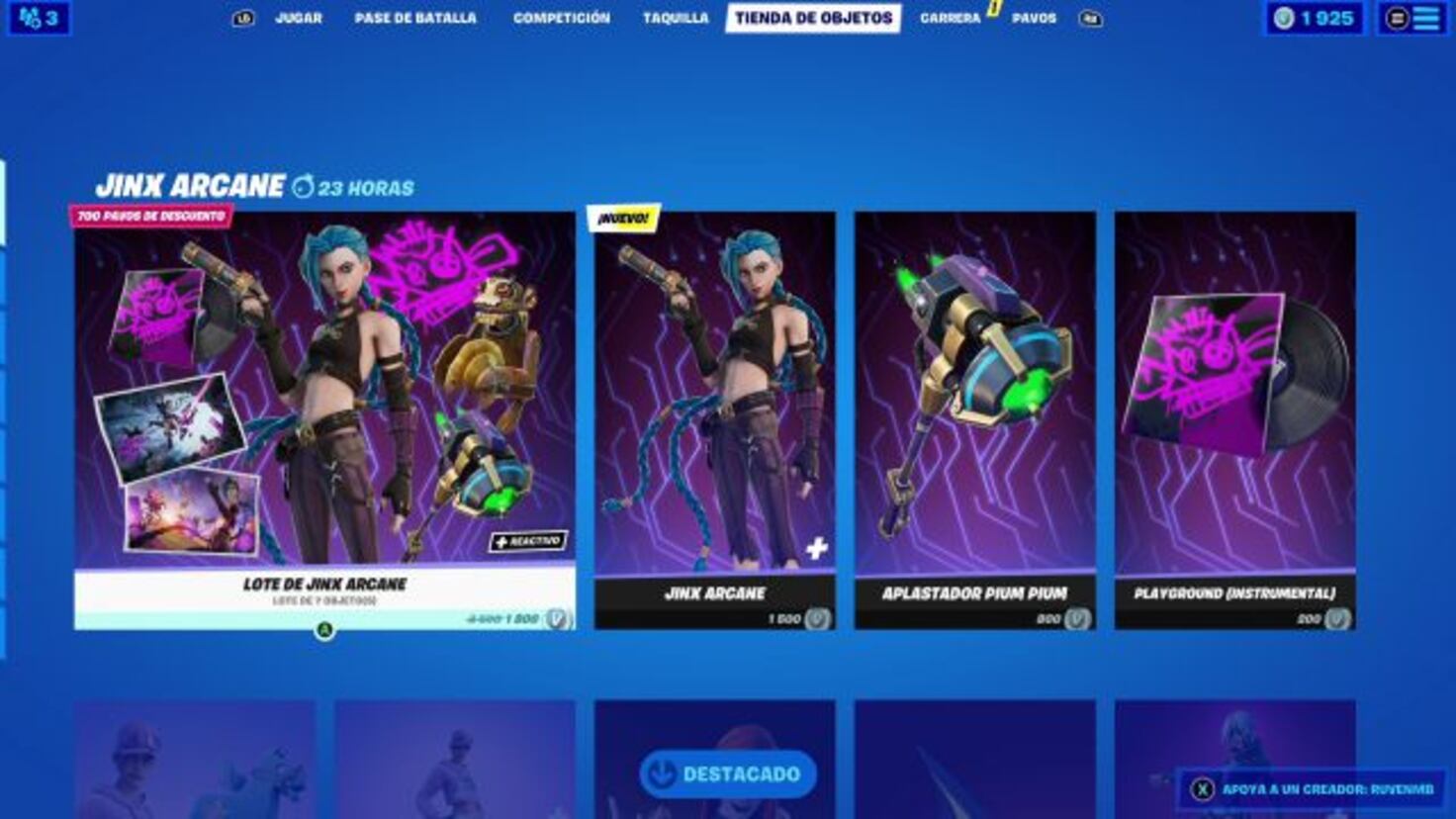 Fortnite: skin Jinx Arcane de League of Legends ya disponible; precio y ...