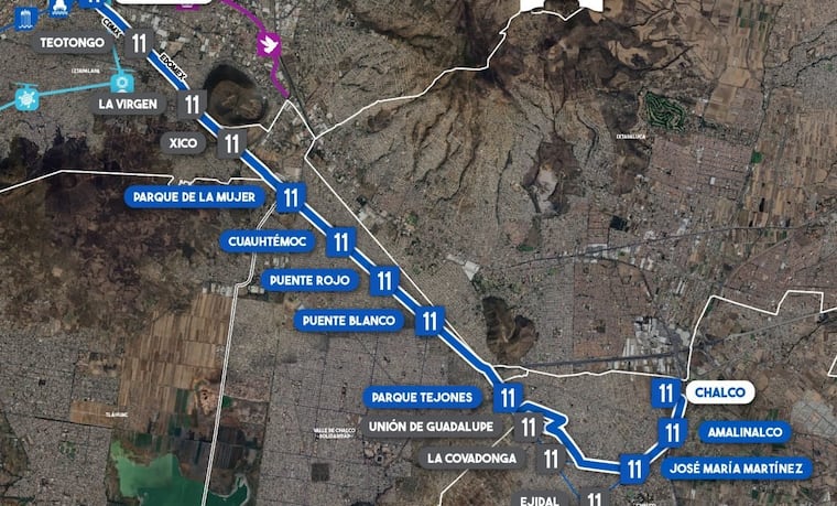 Así es la ruta del Trolebús Chalco-Santa Martha: estaciones y fecha ...