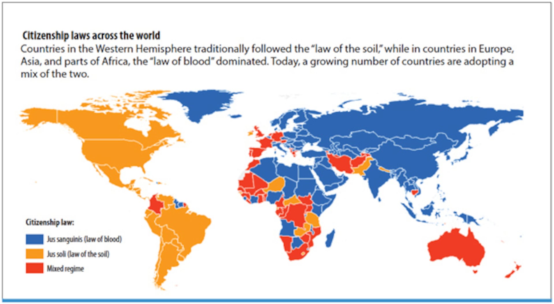 Is birthright citizenship only in the US? This map shows the other ...