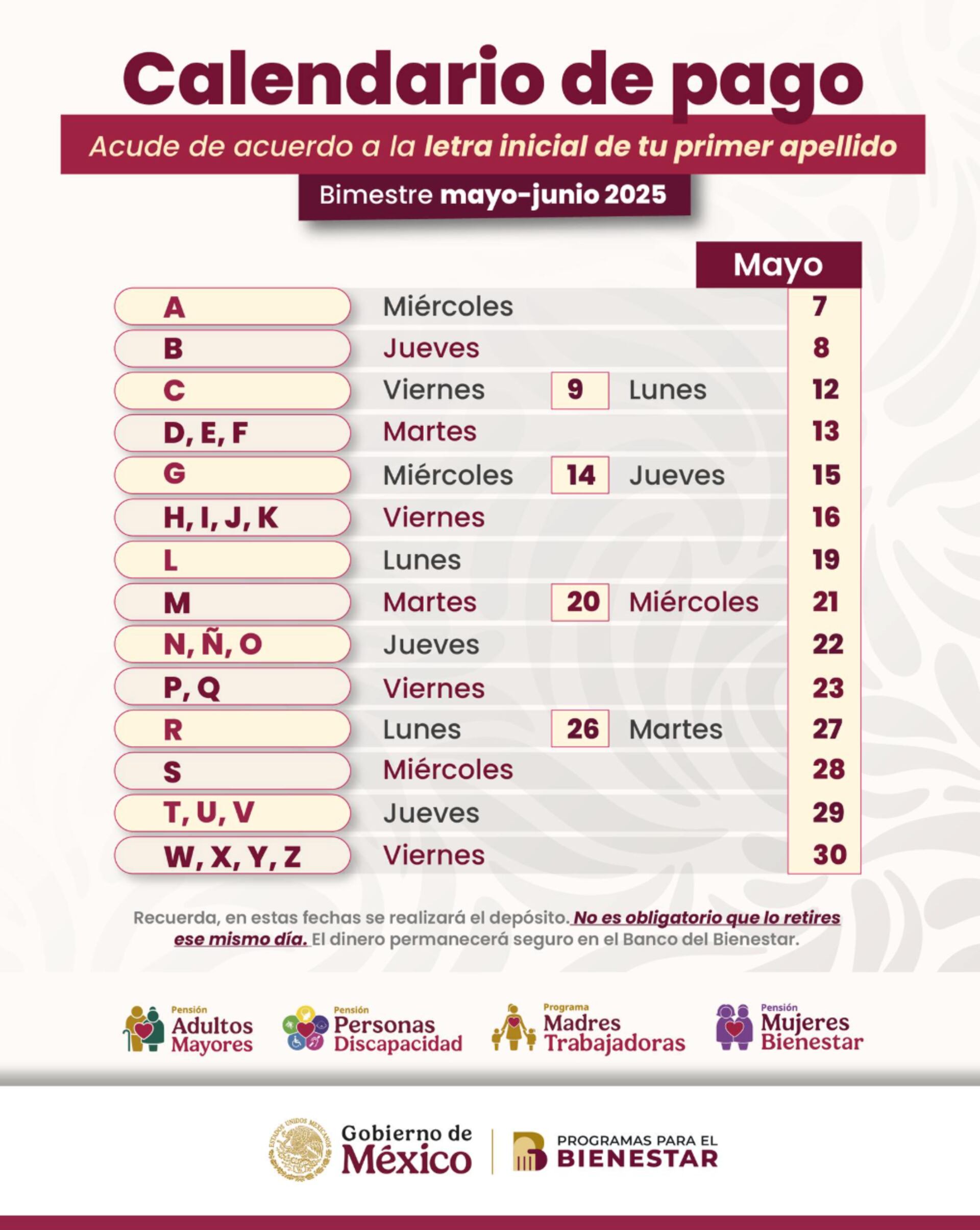 Pensión Mujeres Bienestar 2025: así queda el calendario oficial del pago de 3 mil pesos en mayo ...