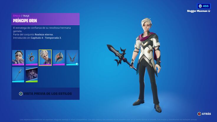 Príncipe Orin y Princesa Lexa son las nuevas skins del Club de Fortnite ...