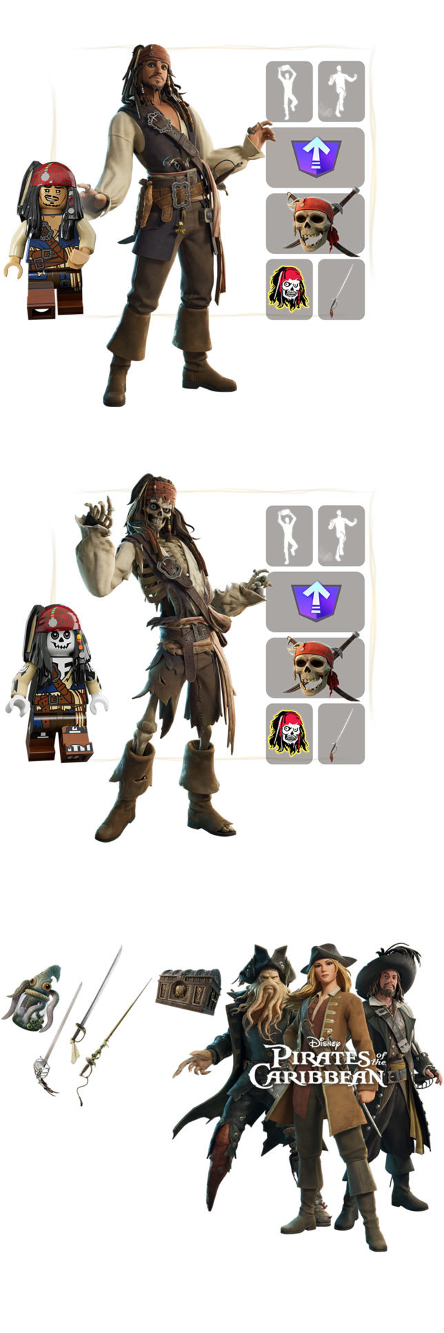 Fortnite x ‘Piratas del Caribe’: nuevas skins de Jack Sparrow y toda la ...