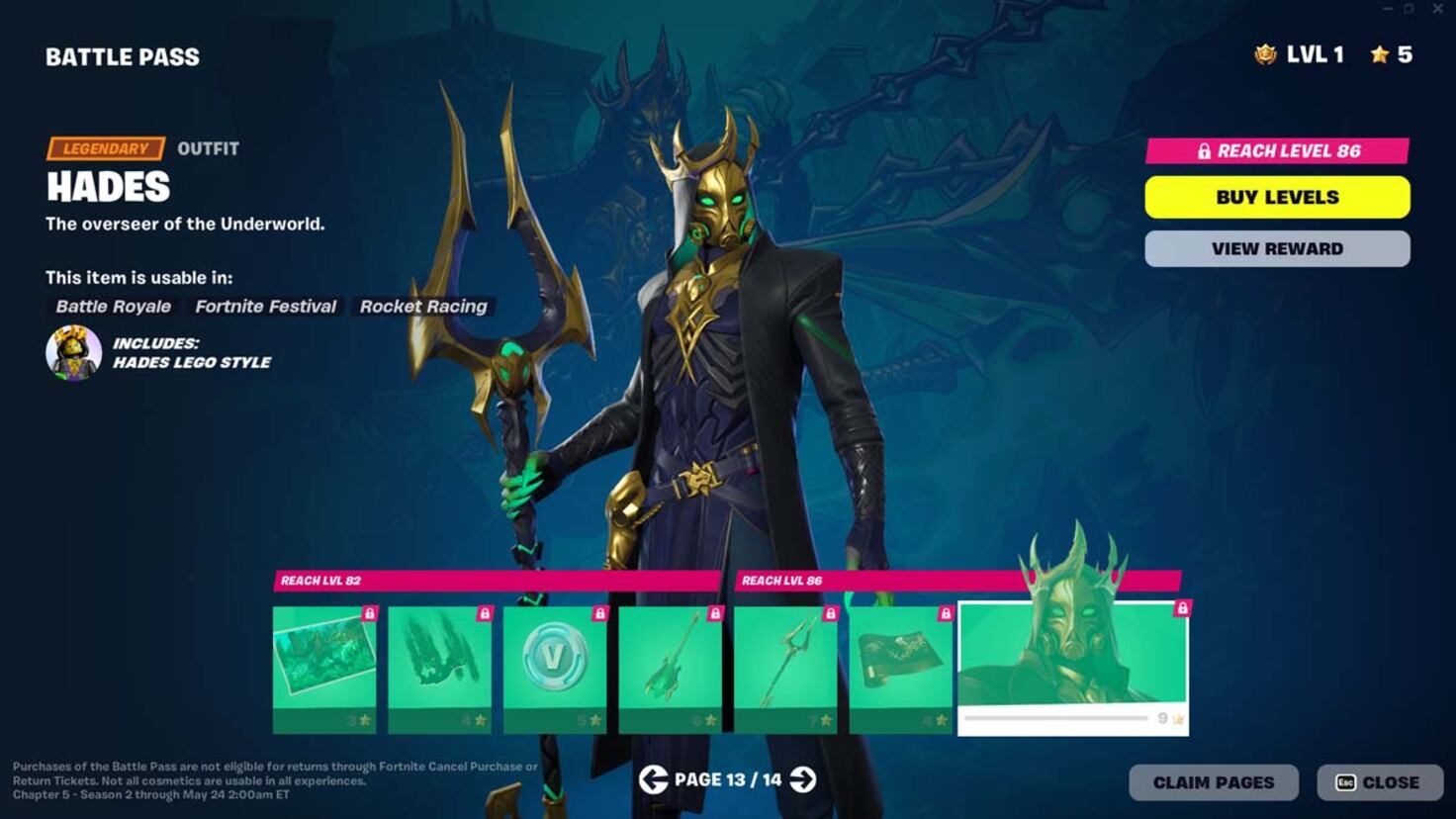 Fortnite Chapter 5 Season 2 Battle Pass: All Outfits and Rewards ...