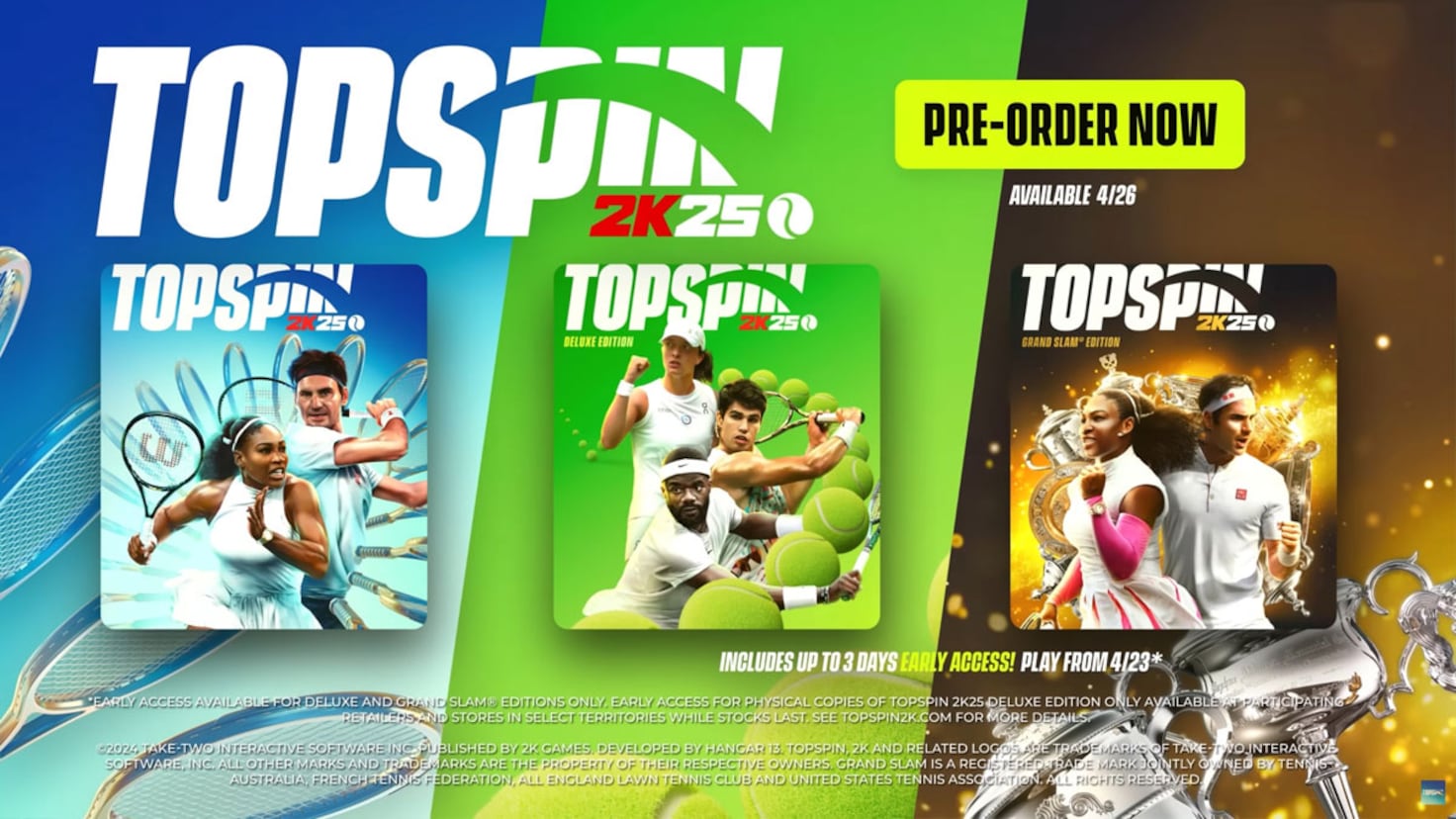 TopSpin 2K25 release date: roster, career mode and platforms - Meristation